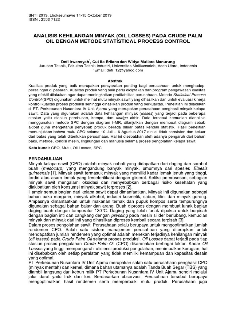 Oil Losses | PDF | Teknologi & Rekayasa