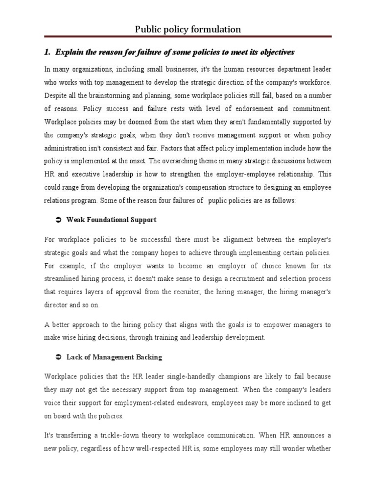 Public Policy Formulation 2 | PDF | Policy Analysis | Analysis