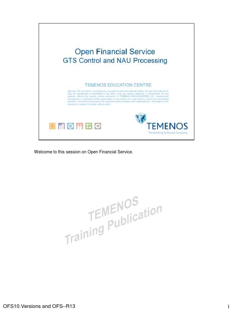 Welcome To This Session On Open Financial Service.: 1 OFS10.Versions ...