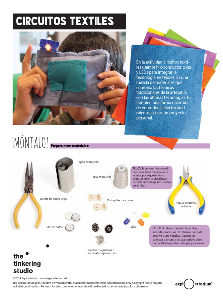 Circuitos Textiles | PDF | Diodo emisor de luz | Aprendizaje