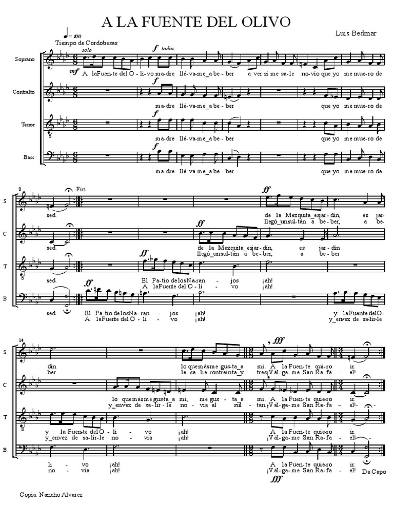 Bedmar-A La Fuente Del Olivo | PDF