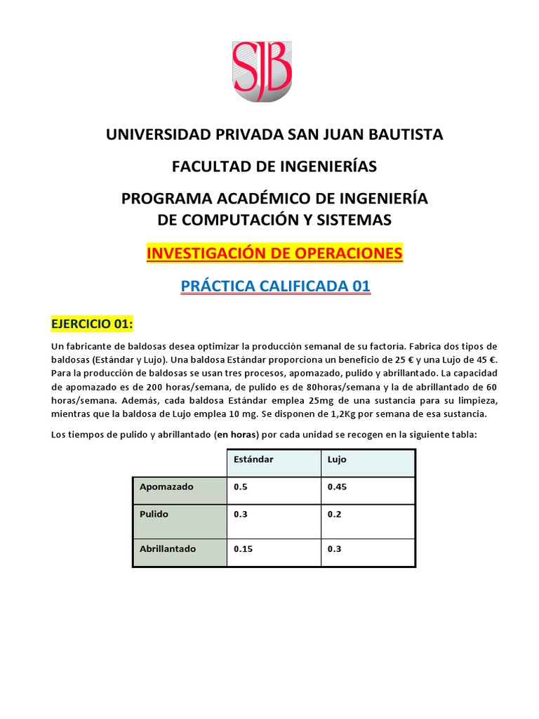 Práctica Calificada 01 - Invope | PDF