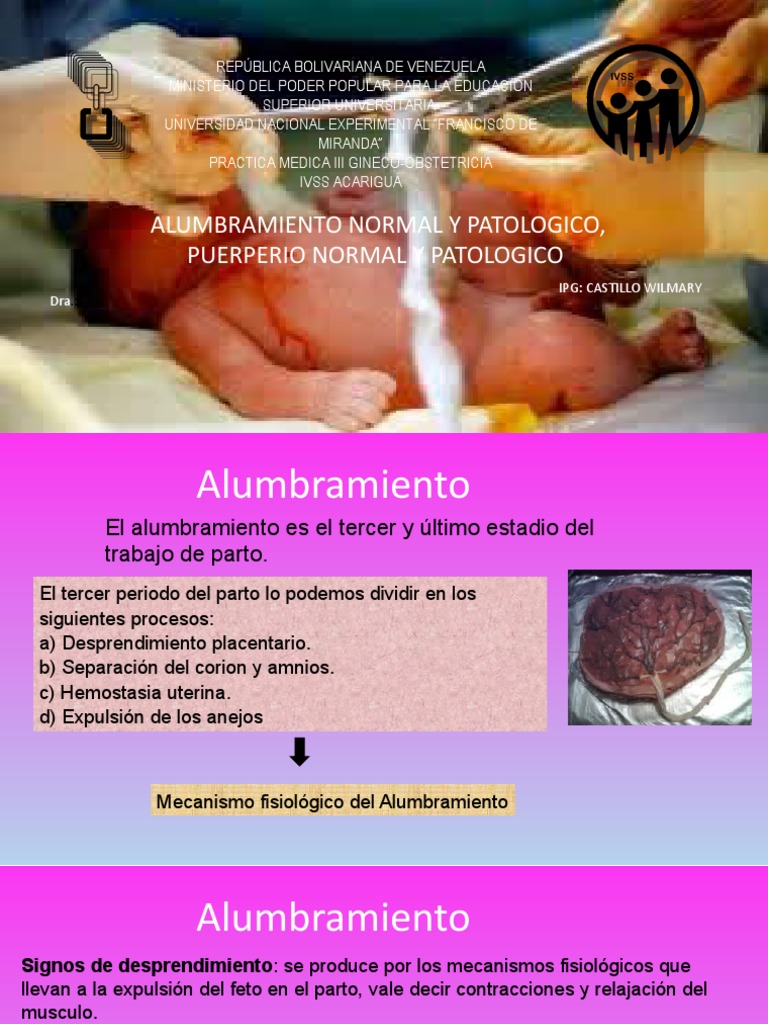 Alumbramiento Normal y Patológico en Gineco-Obstetricia | PDF | Periodo ...