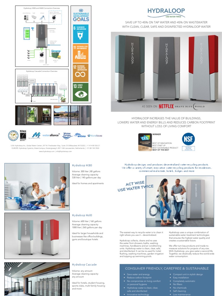 ENG Flyer A3 Hydraloop 2021 New Logo Print | PDF | Water | Reclaimed Water