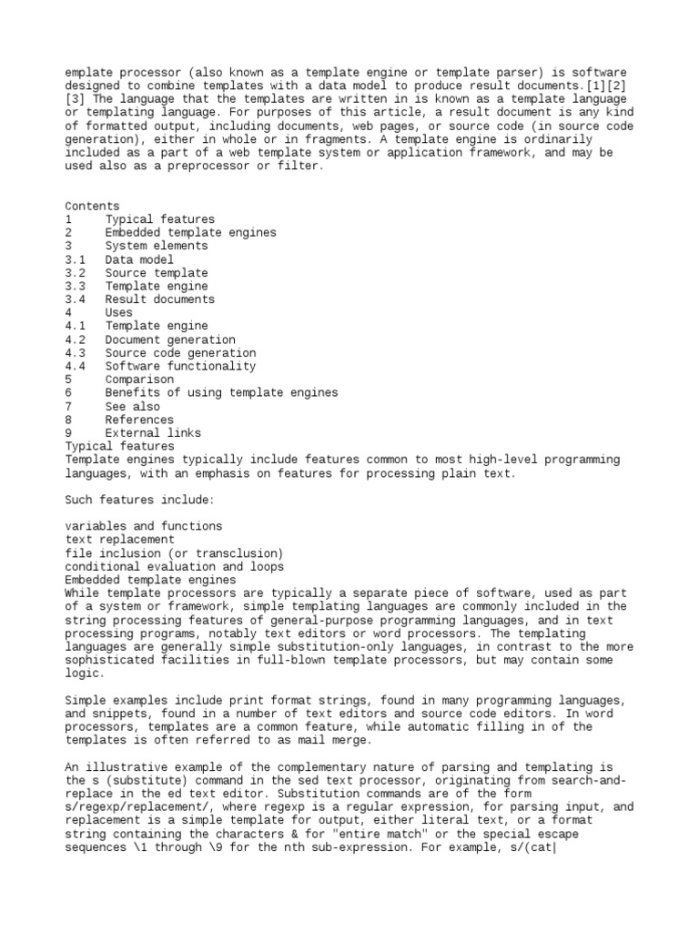 Template Processor | PDF | Information Technology Management | Software ...