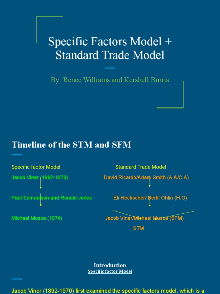 Specific Factors Model + Standard Trade Model | PDF | Economics ...