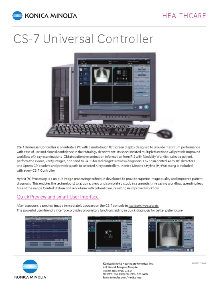 CS-7 Universal Controller: Healthcare | PDF | Radiology | Computing