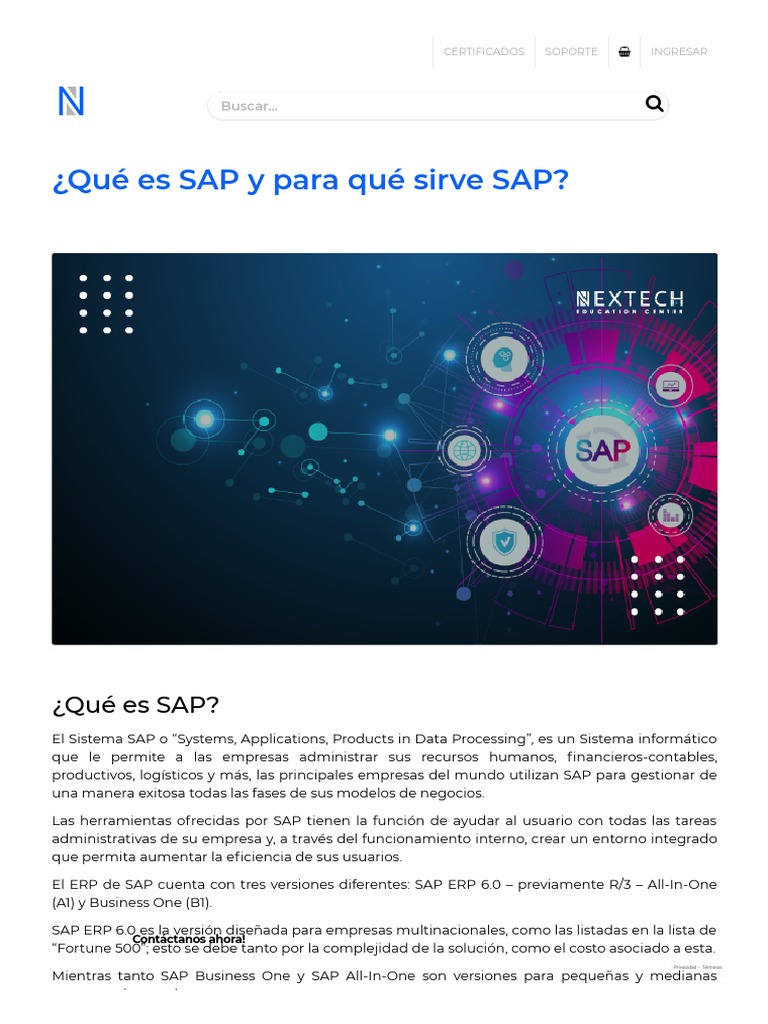 ¿Qué Es SAP y para Qué Sirve SAP | PDF | Business | Economias