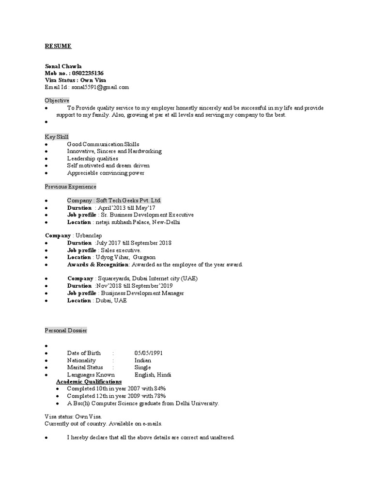 BDA Resume | PDF