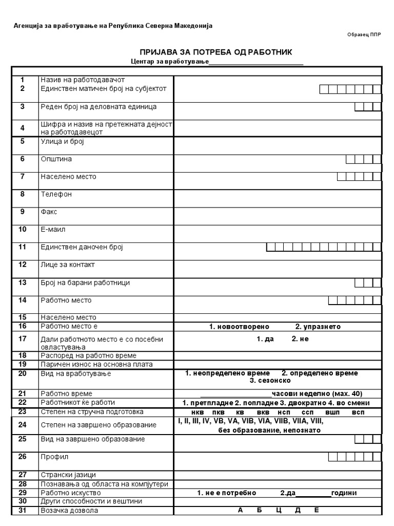 PPR Word Obrazec1 | PDF