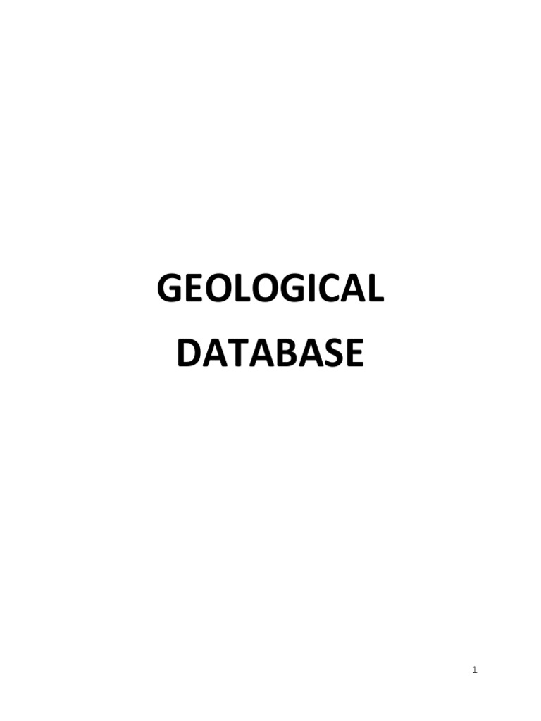Geological Database | PDF | Databases | Surveying