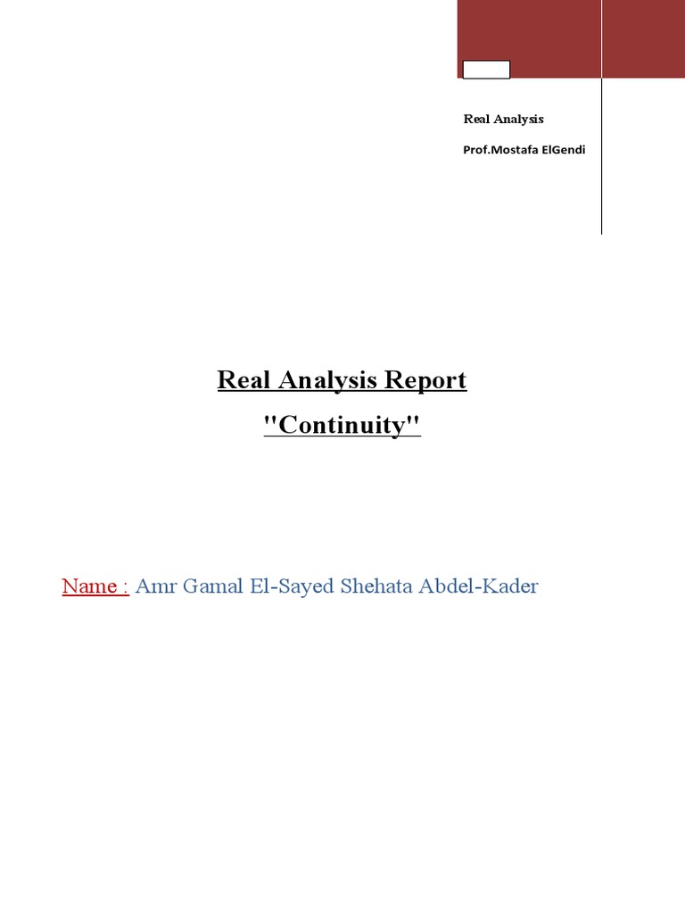 Continuity In Metric Spaces Pdf Continuous Function Metric Space