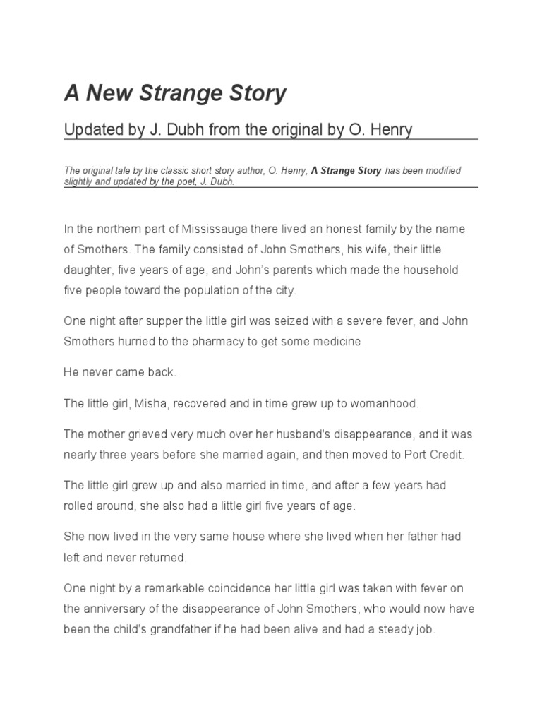 O. Henry Story Updated by J. Dubh | PDF