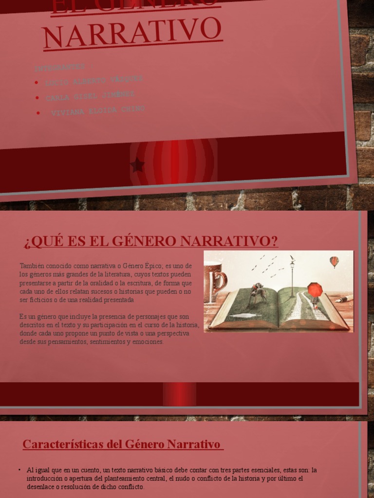 El Genero Narrativo Grupo 5 | PDF | Cuentos | Leyendas