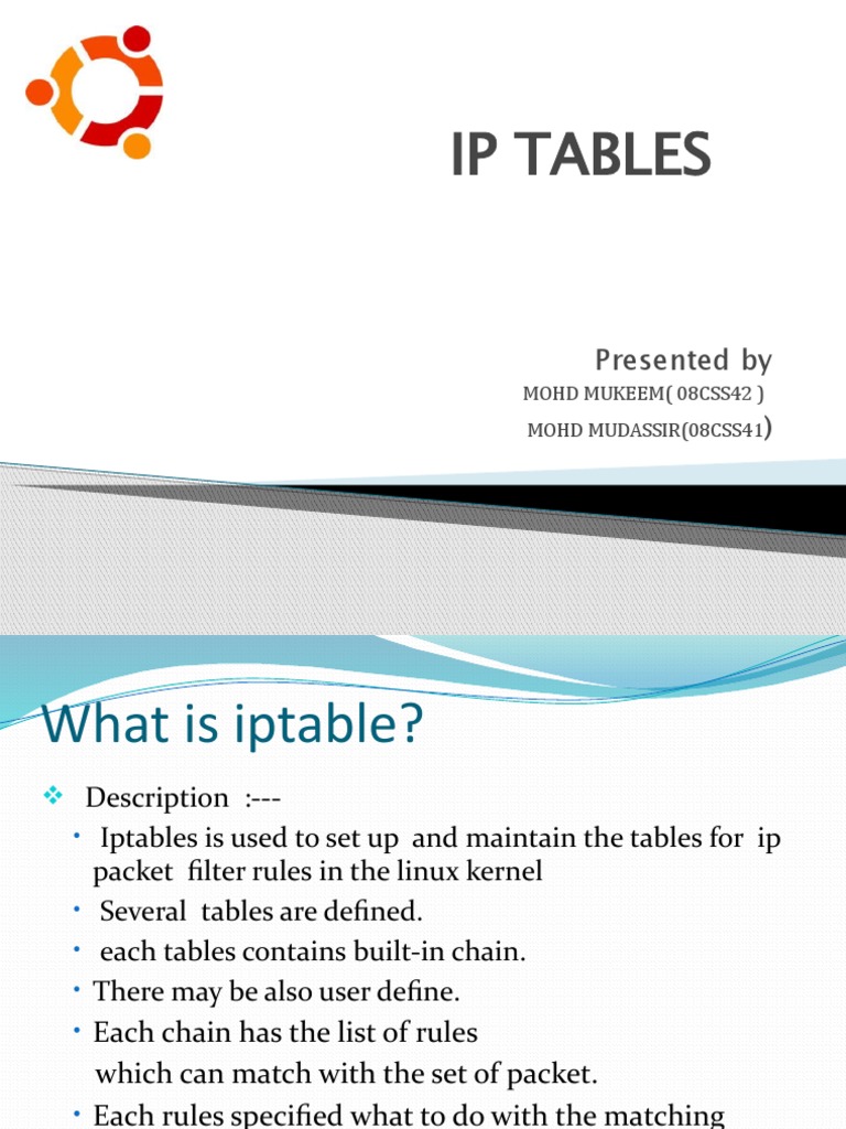 Ip Tables | PDF | Network Architecture | Data Transmission