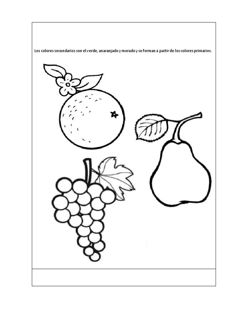 Dibujo Para Colorear Con Los Colores Primarios Secundarios Y Terciarios