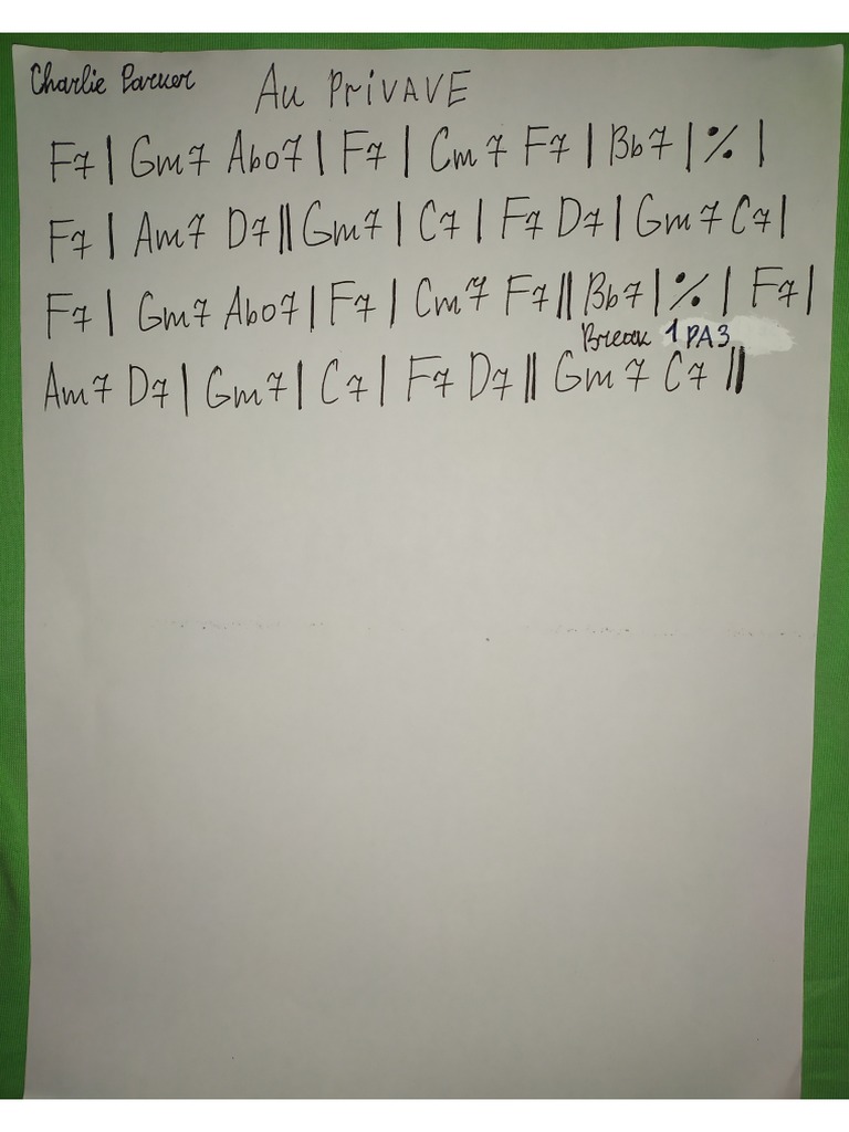 Charlie Parker - Au Privave | PDF