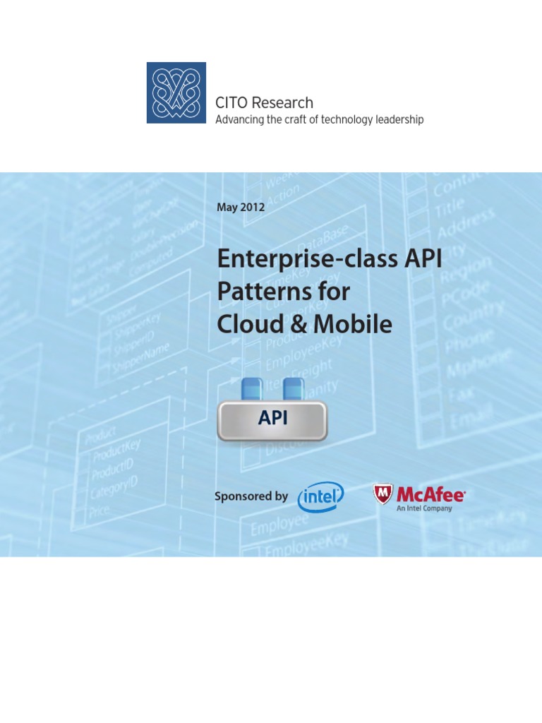 Enterprise-Class API Patterns For Cloud & Mobile: CITO Research | PDF | Cloud Computing ...