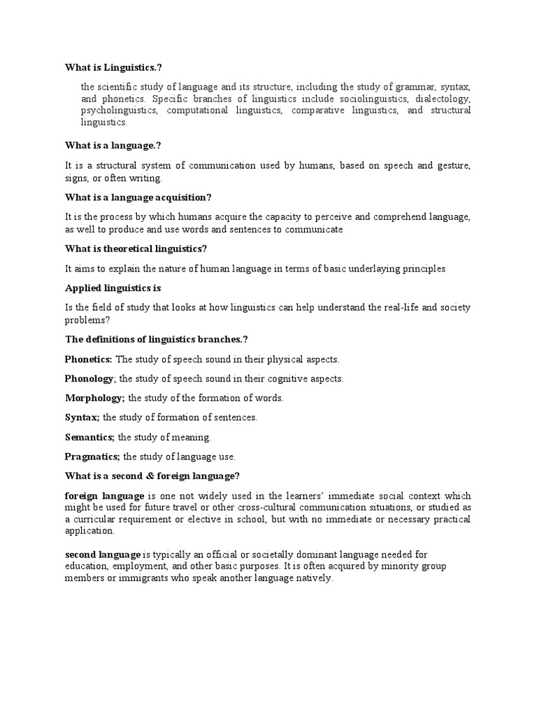 Linguistics | PDF | Linguistics | Behaviorism