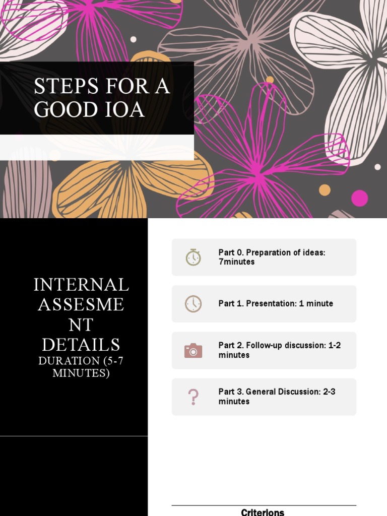 Steps For A Good IOA | PDF