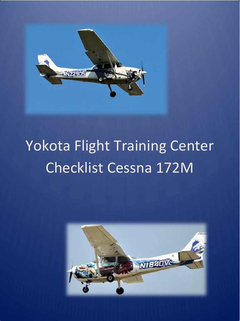 Yokota Flight Training Center Checklist Cessna 172M | PDF | Takeoff ...