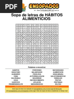 Sopa de Letras de Salud y Enfermedades | PDF