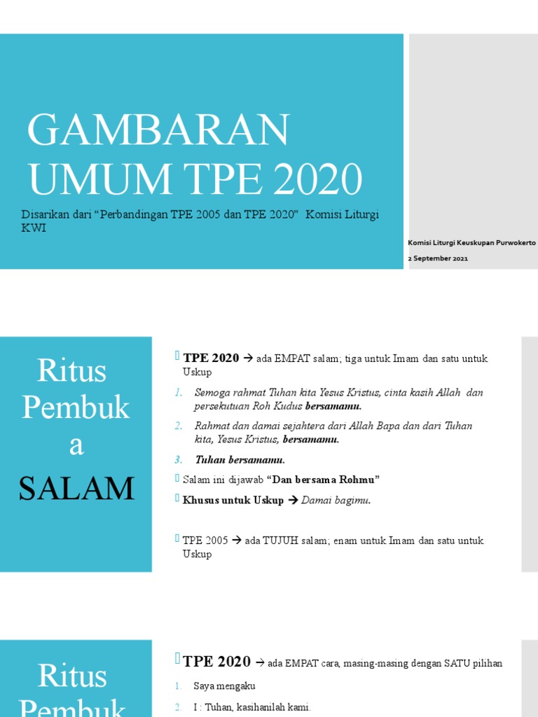 Gambaran Umum Tpe 2020 | PDF