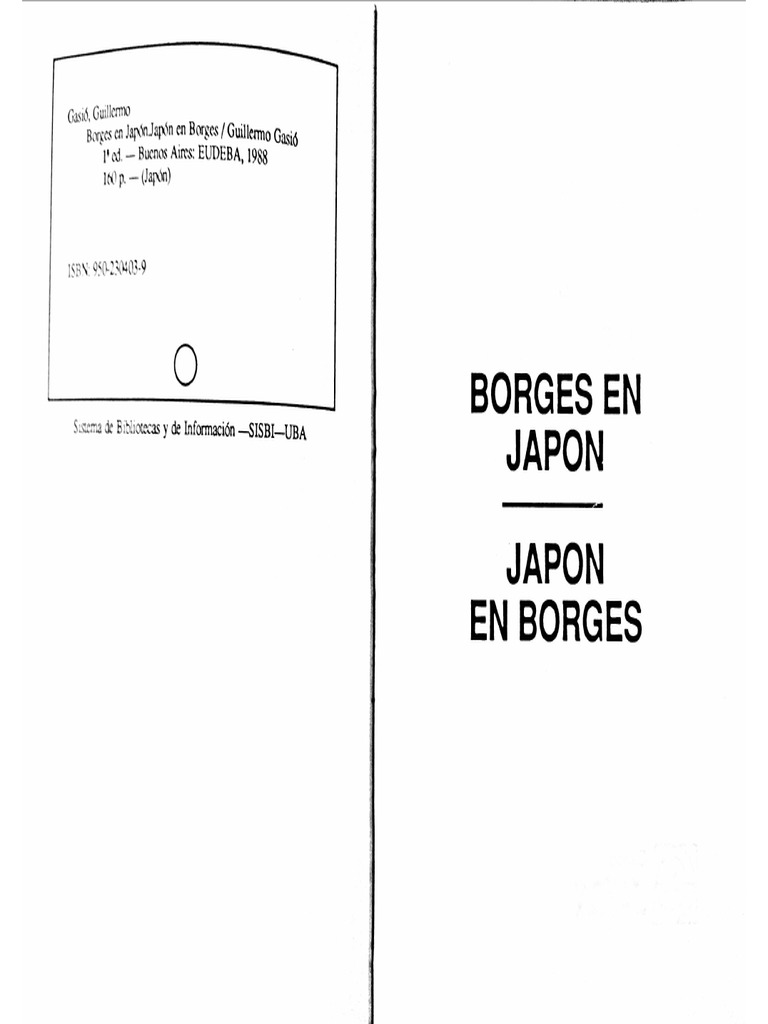 Gasió, Guillermo. Borges en Japón, Japón en Borges | PDF