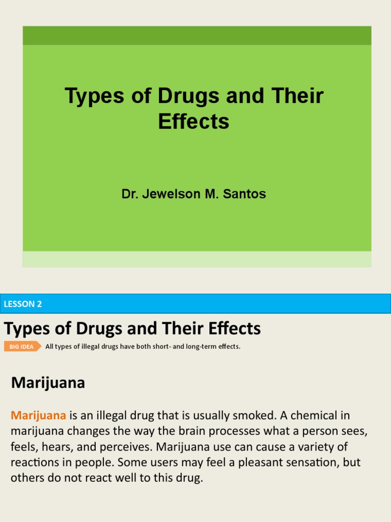 Overview of Drug Types and Effects | PDF | Stimulant | Cannabis (Drug)