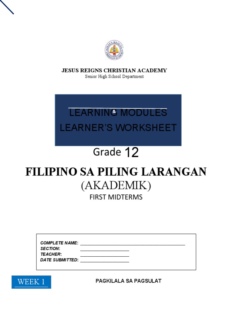 Module Pagsulat Grade12 | PDF