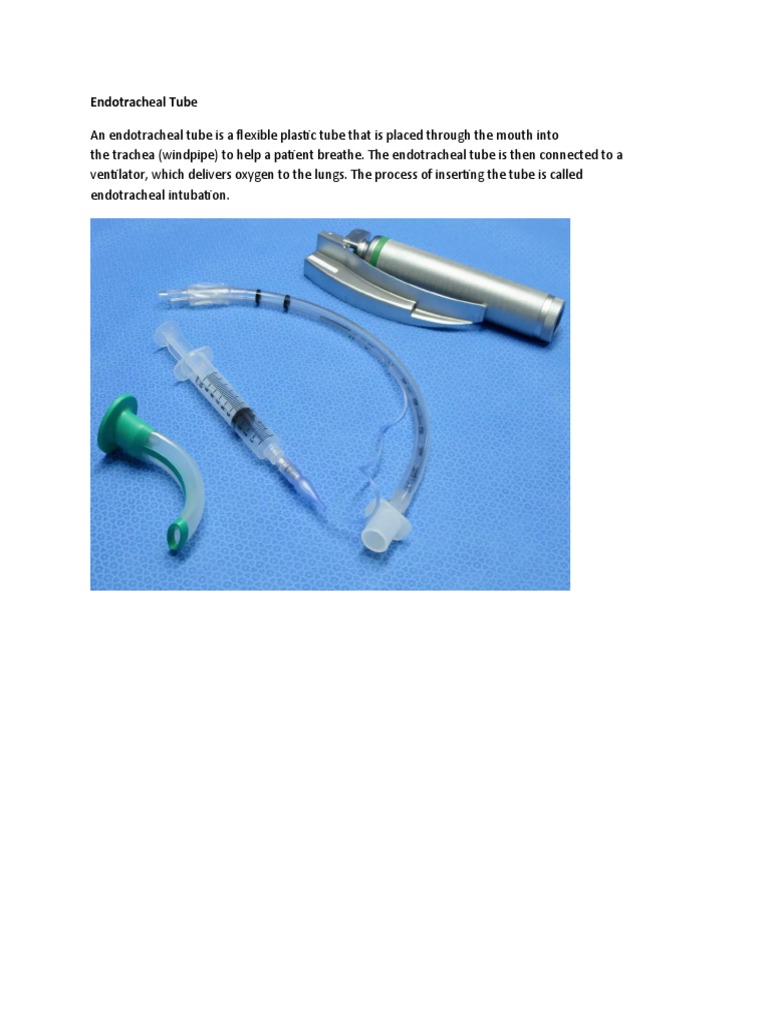Endotracheal Tube | PDF