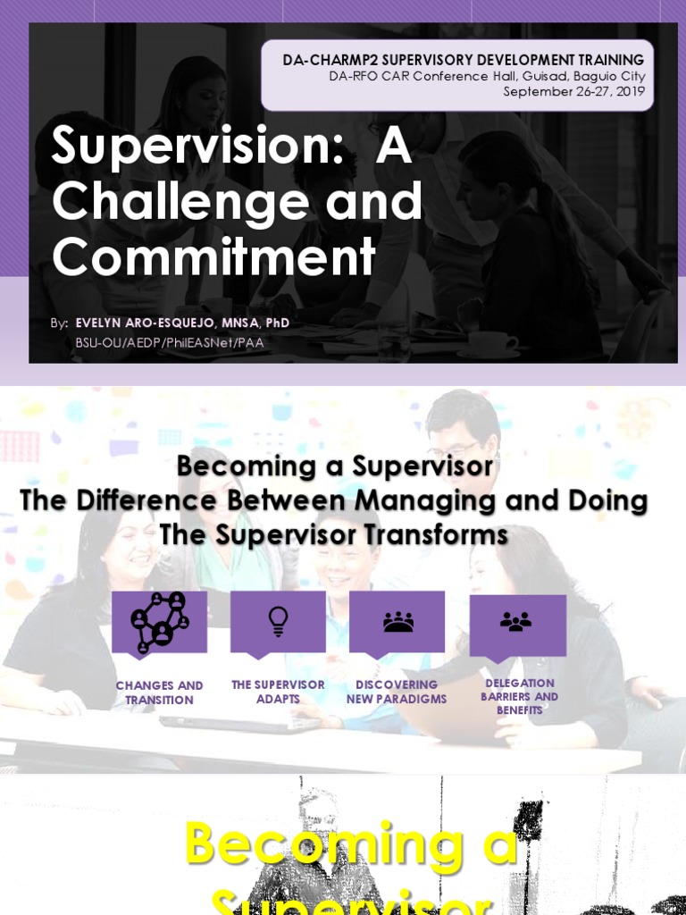 Supervision A Challenge and Commitment | PDF | Leadership | Motivational