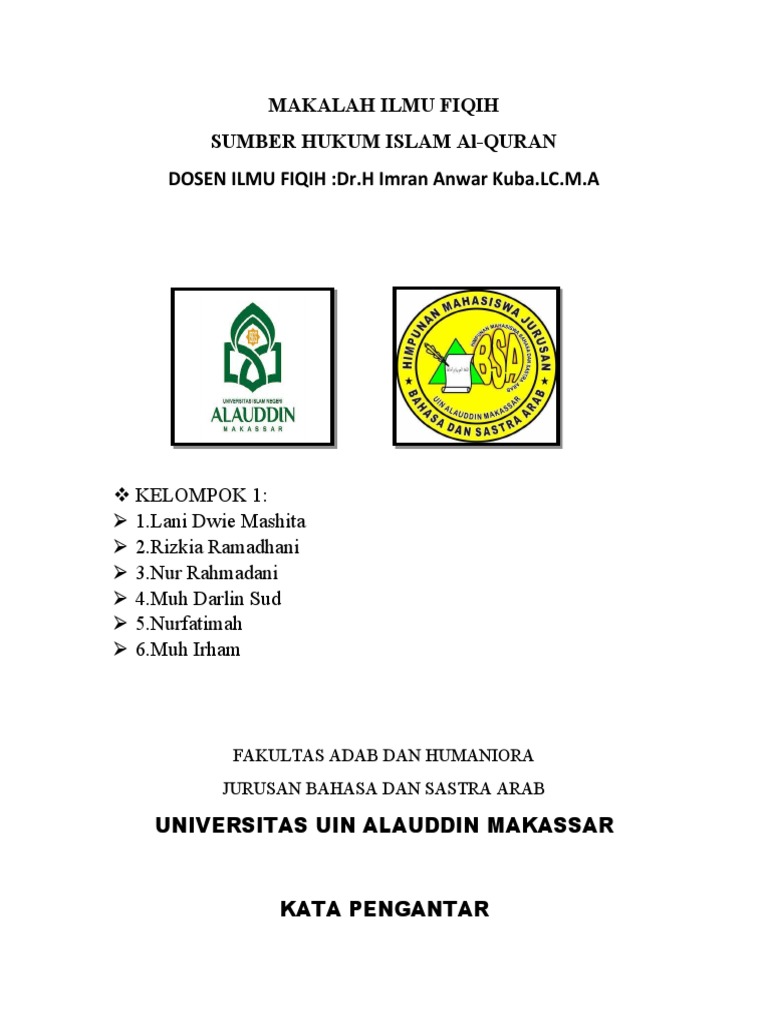 Makalah Ilmu Fiqih | PDF Makalah Ilmu Fiqih | PDF