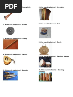 34 Alat Musik Tradisional Indonesia Lengkap 34 Provinsi | PDF