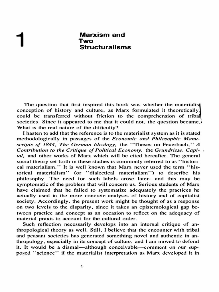 Structural Isms: Marxism and Two | PDF | Materialism | Karl Marx