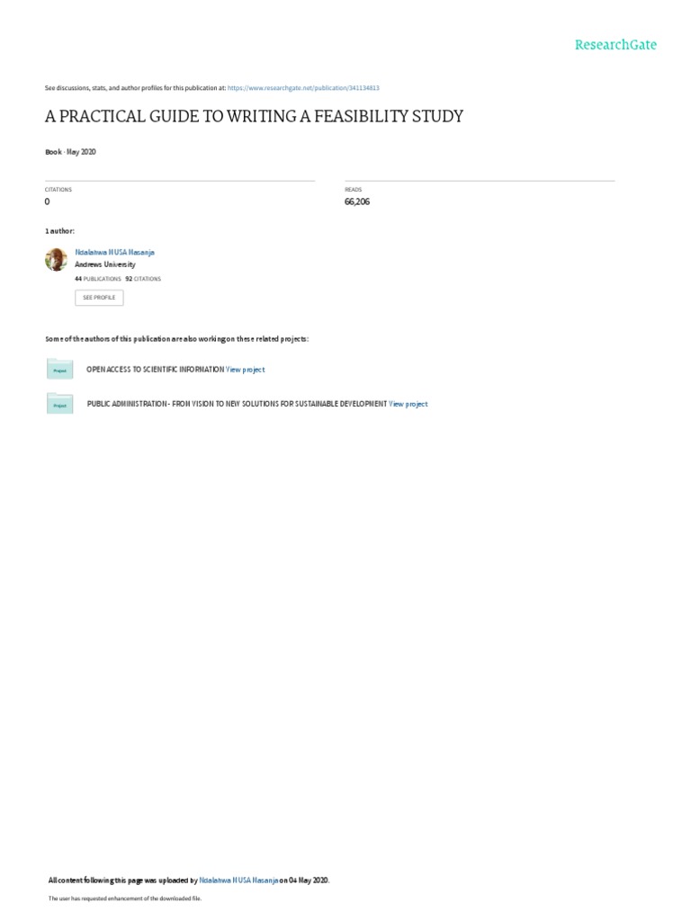 Feasibility Study Book | PDF | Net Present Value | Capital Budgeting