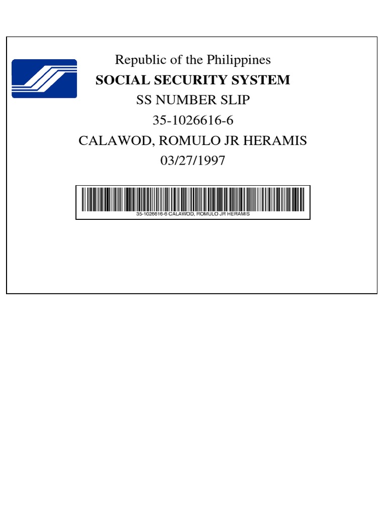 Republic of The Philippines: Social Security System | PDF