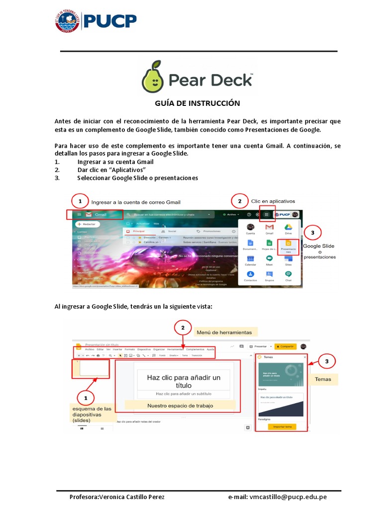 Guía para usar Pear Deck en Google Slides | PDF | Software | Informática