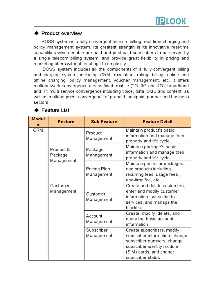 Boss Feature List | PDF | Prepaid Mobile Phone | Personal ...