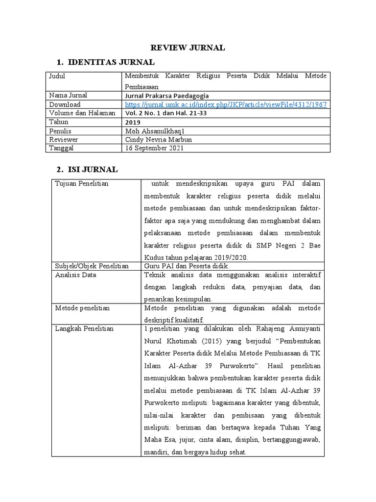 Format Tugas CJR | PDF