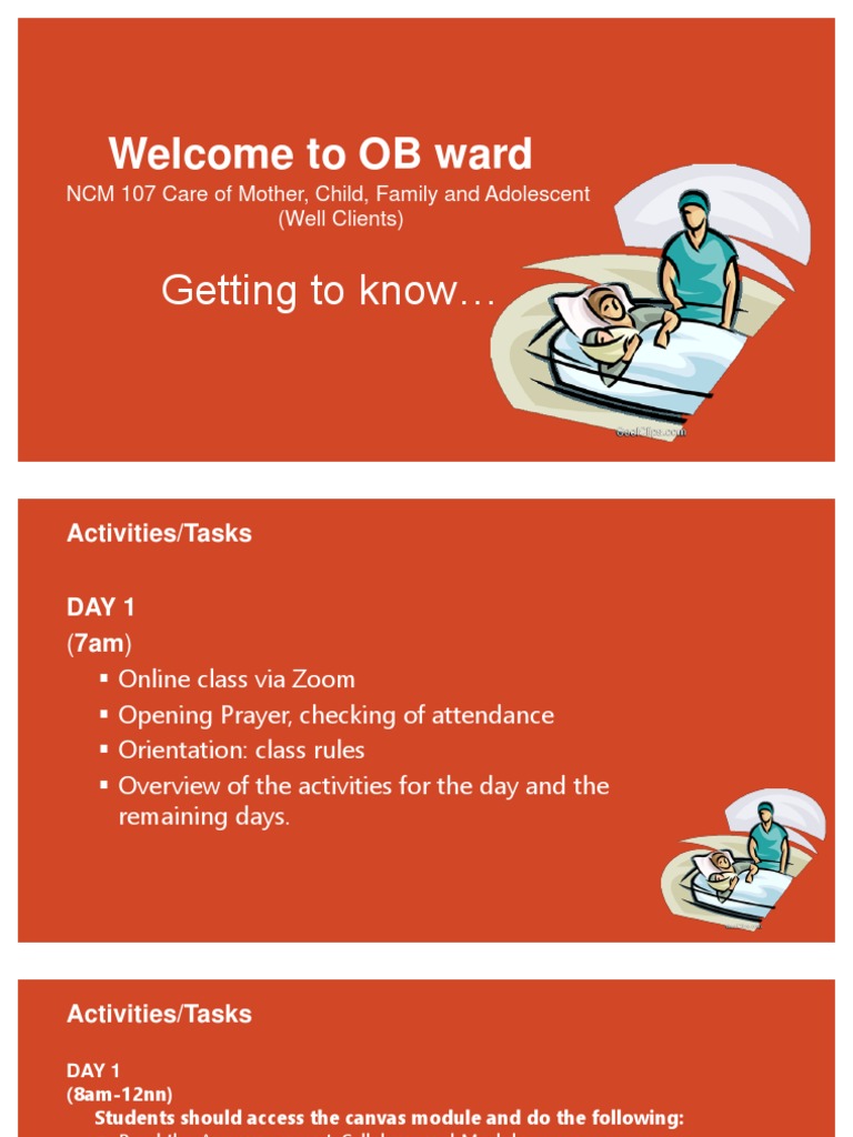 Ob Ward Duty Day 1 | PDF | Childbirth | Postpartum Period