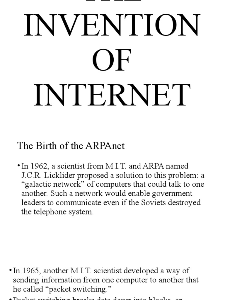 The Invention of Internet | PDF | Internet | World Wide Web