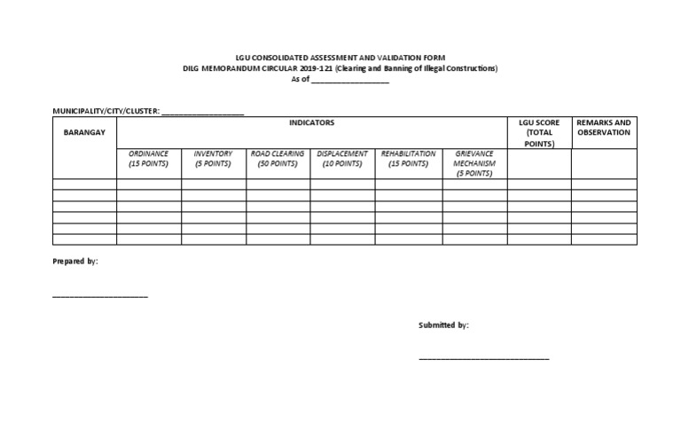Road Clearing Barangay Template | PDF