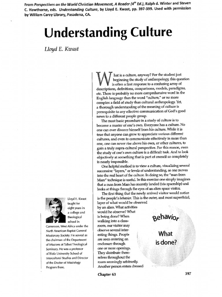 Understanding Culture | PDF