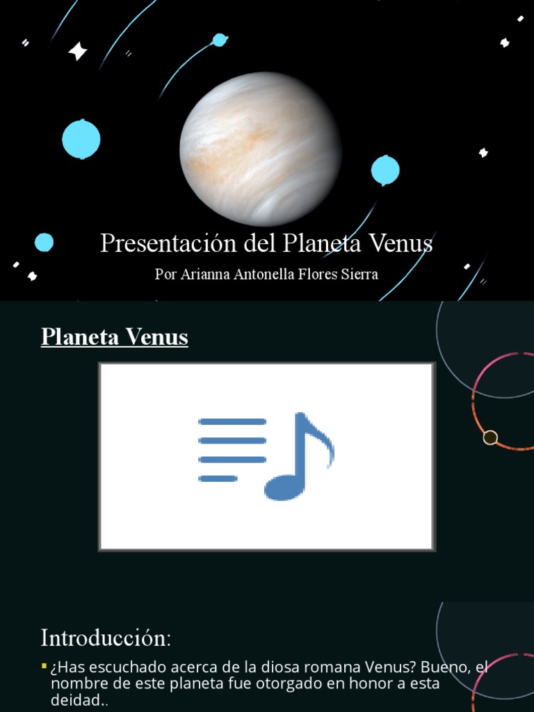 Presentación Del Planeta Venus | PDF | Venus | Tierra