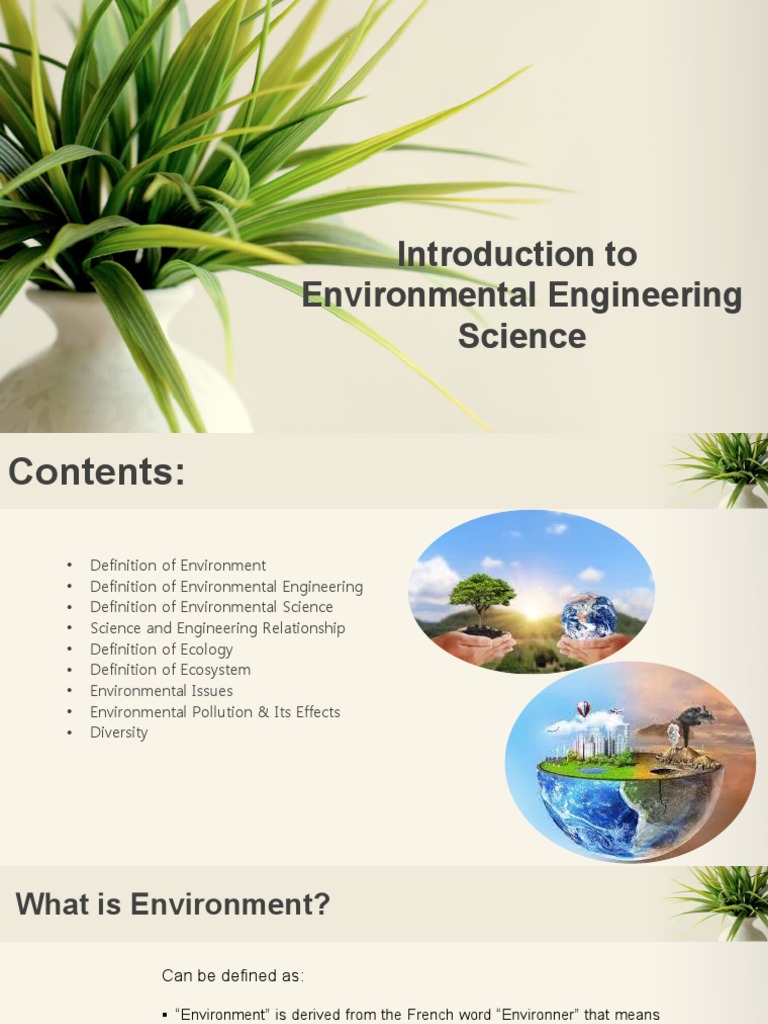 Introduction to Environmental Engineering | PDF | Natural Environment ...