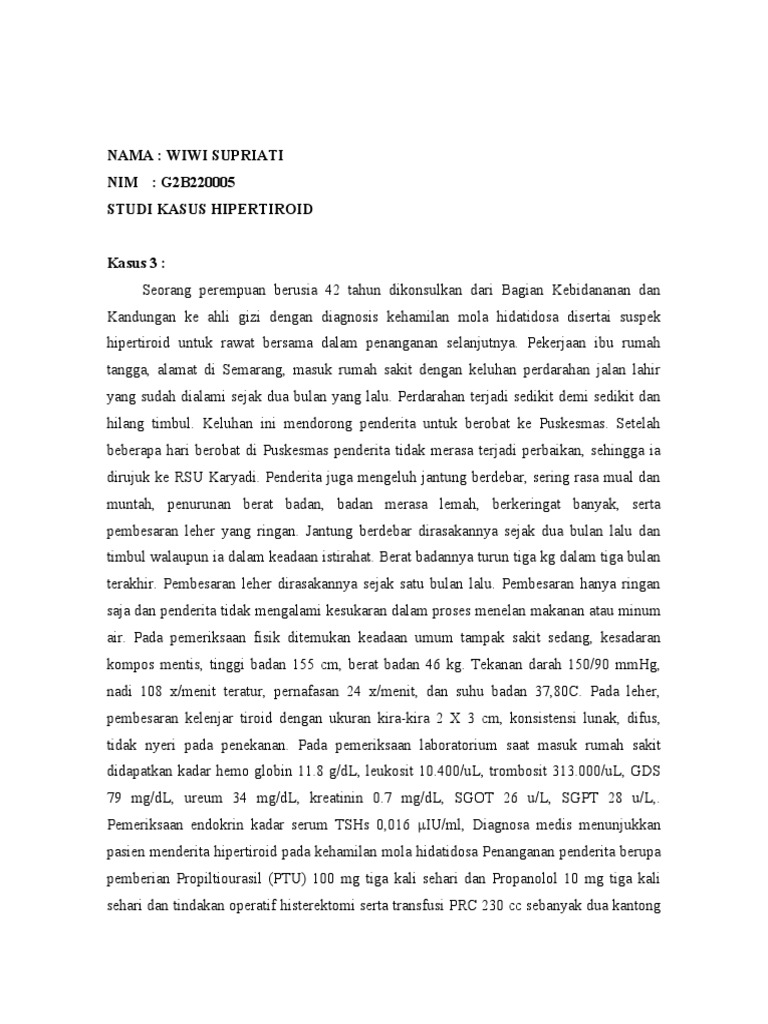 Wiwi Supriati - G2B220005 - Hipertyroid 3 | PDF