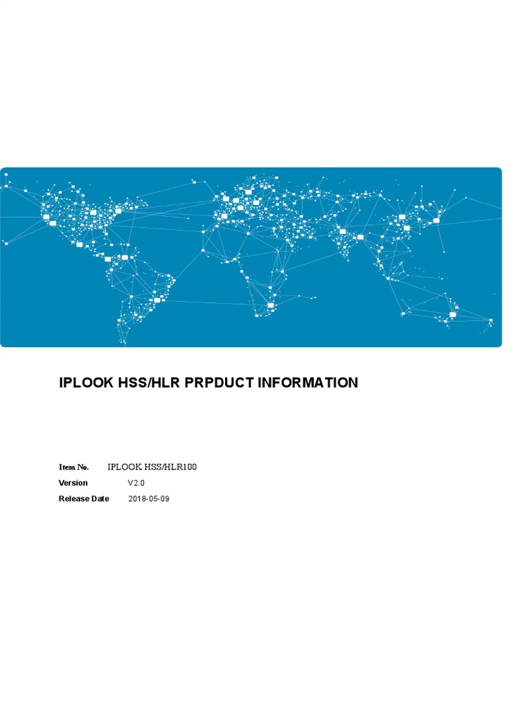 IPLOOK HSS HLR Product Information | PDF | Computer Network | Computer ...