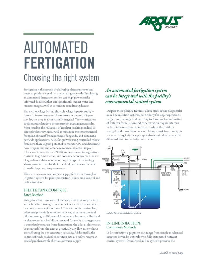 Automated Fertigation Pdf Automation Fertilizer