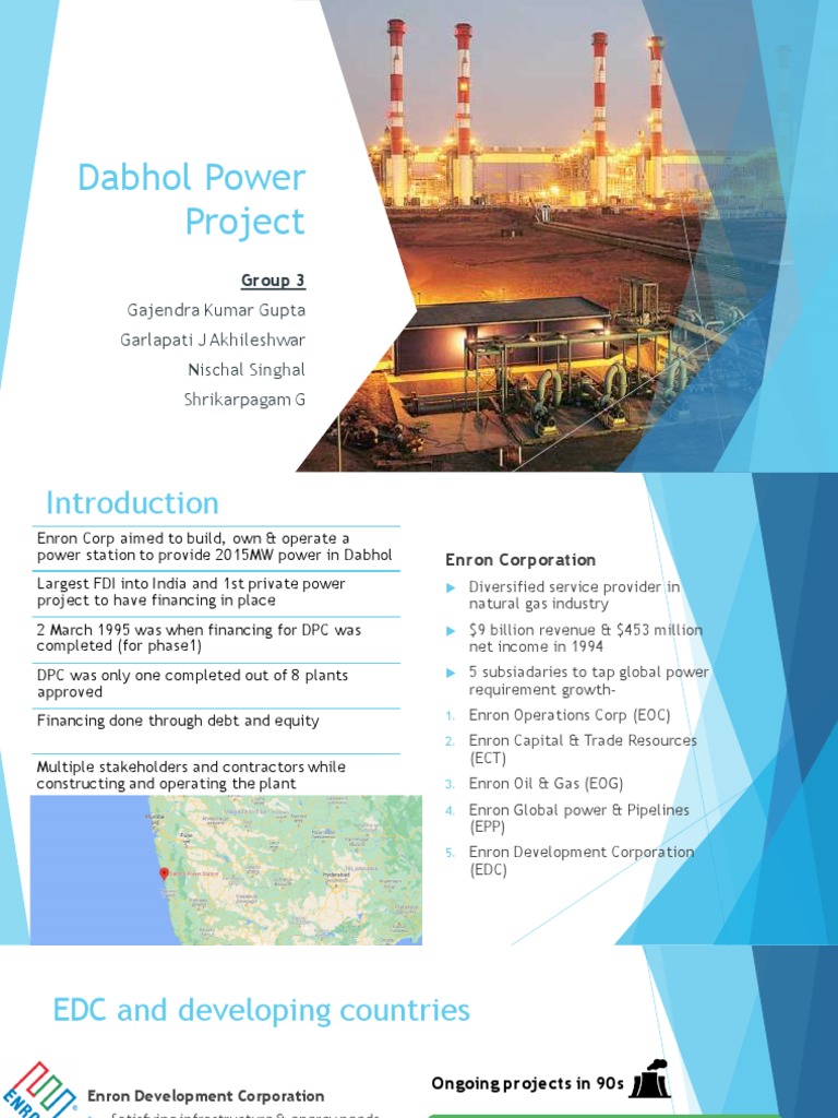 Dabhol Power Project: Group 3 | PDF | Enron | Economies